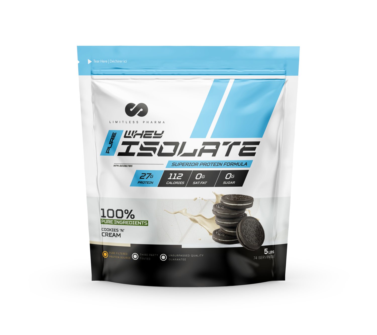 Buy 100% Filtered Pure Whey Protein Isolate 5lbs (WPI ...